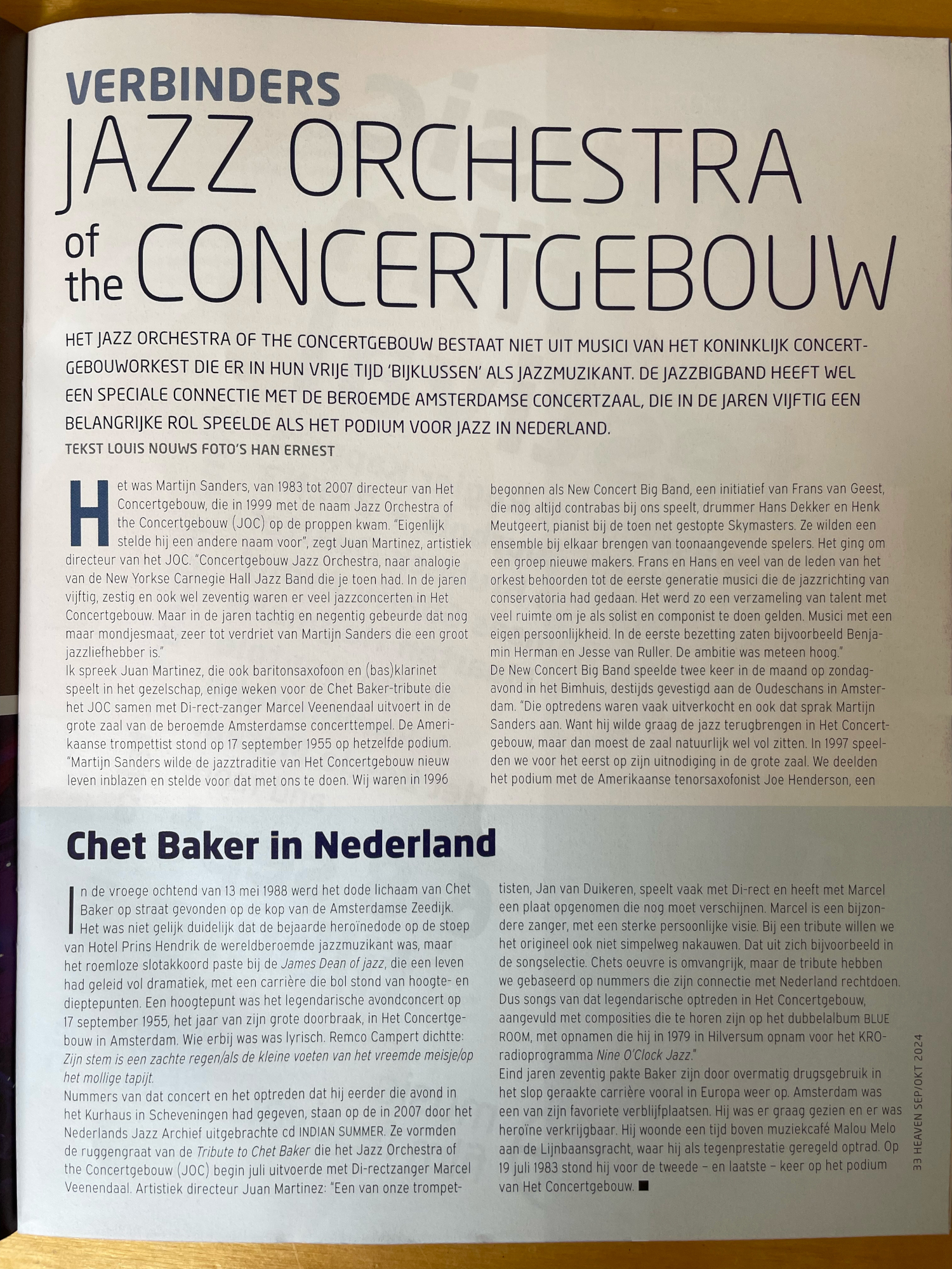 JOC in Heaven Magazine - JOC Jazz Orchestra of the Concertgebouw